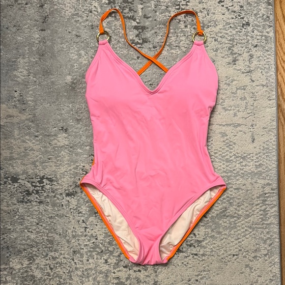 kate spade | Swim | Kate Spade Pink And Orange Onepiece Swimsuit | Poshmark